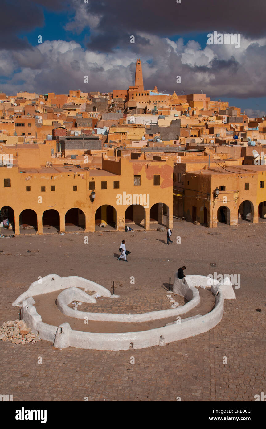 Market square in the village of Ghardaia in the Unesco World Heritage ...