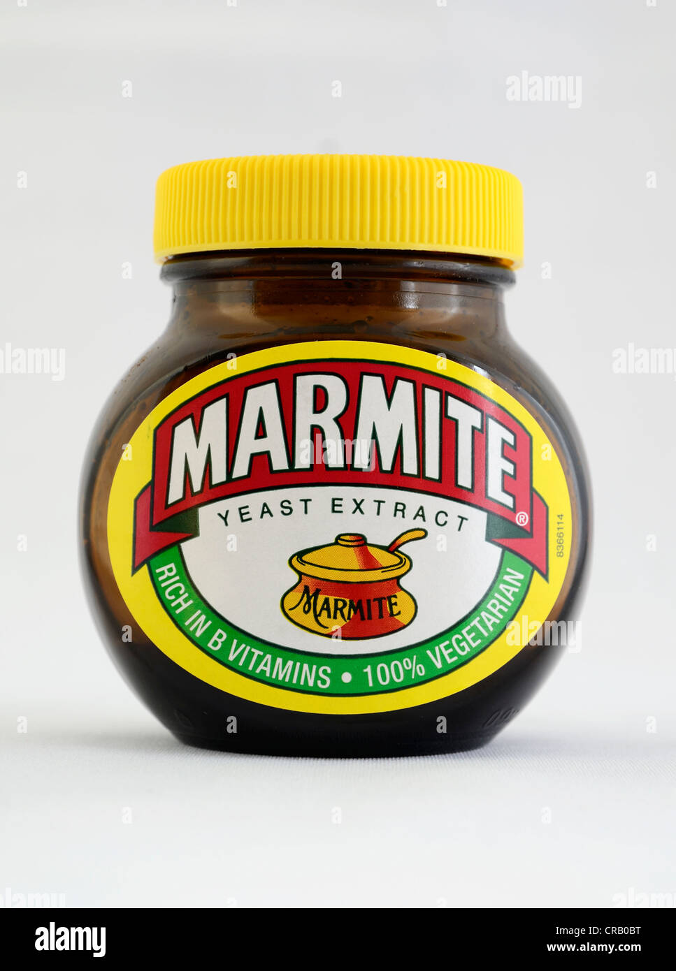 a pot of marmite on a white background Stock Photo - Alamy
