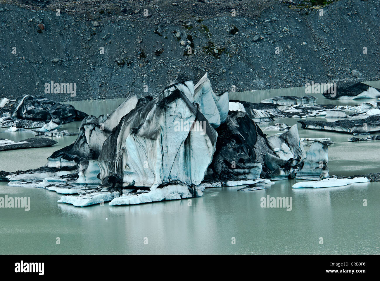 blue glacial ice Tasman Glacier New Zealand Stock Photo - Alamy