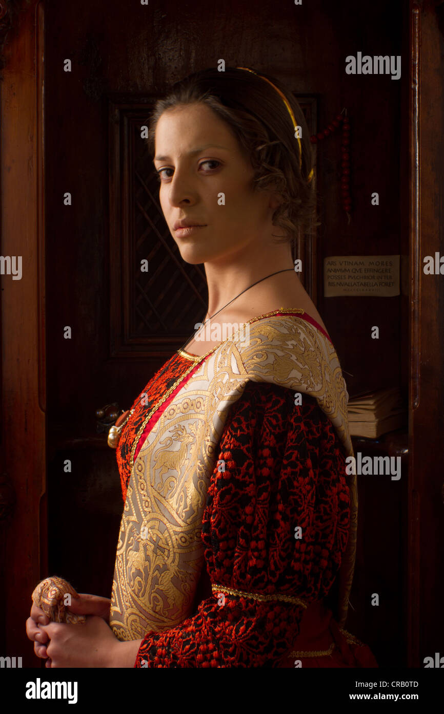 medieval girl looking at camera Stock Photo - Alamy