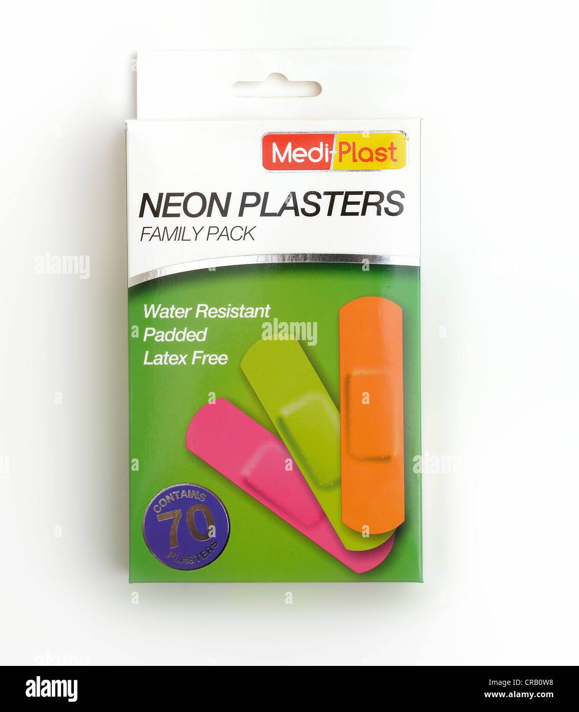 water resistant latex free padded neon plasters Stock Photo - Alamy