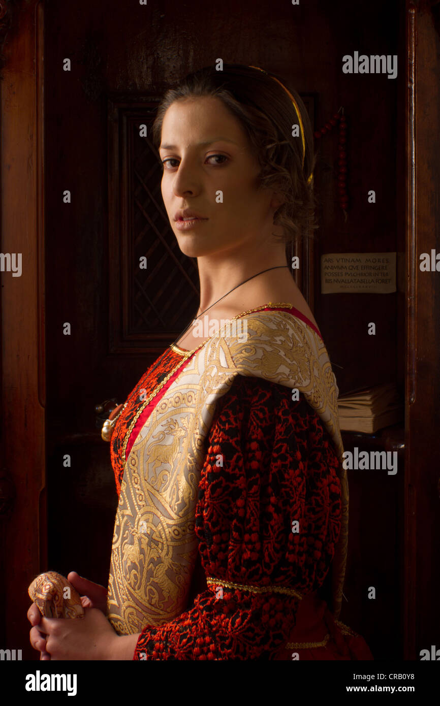 medieval girl looking at camera Stock Photo - Alamy