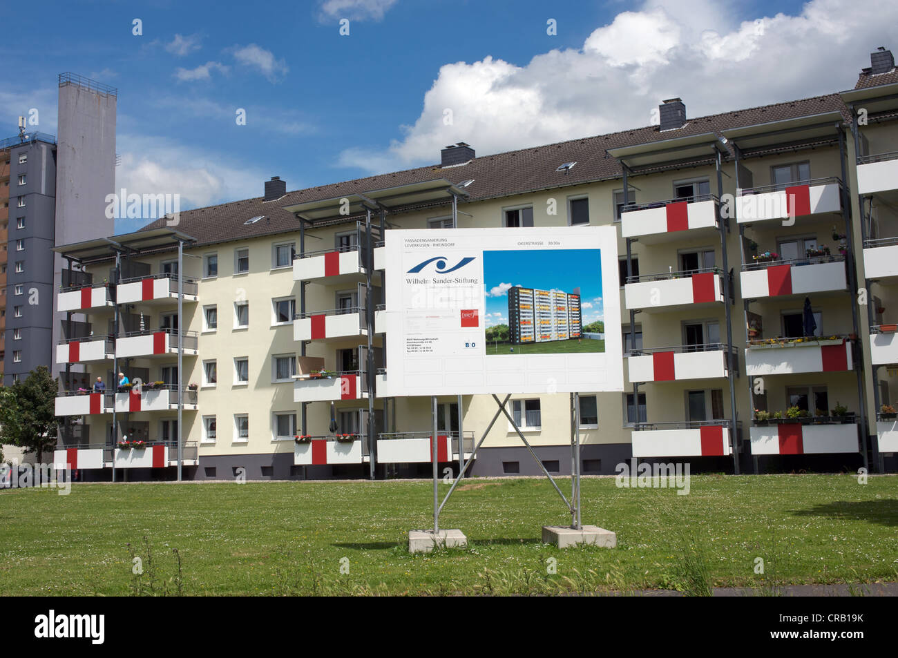 Refurbished block of flats Germany Stock Photo - Alamy