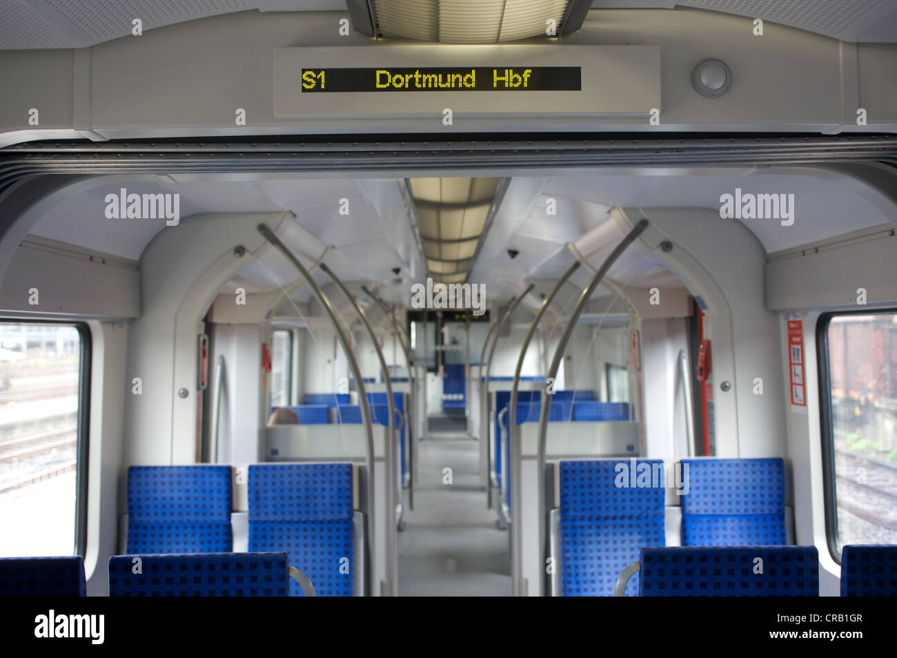Interior of German Railways S-Bahn (suburban) passenger train Stock ...