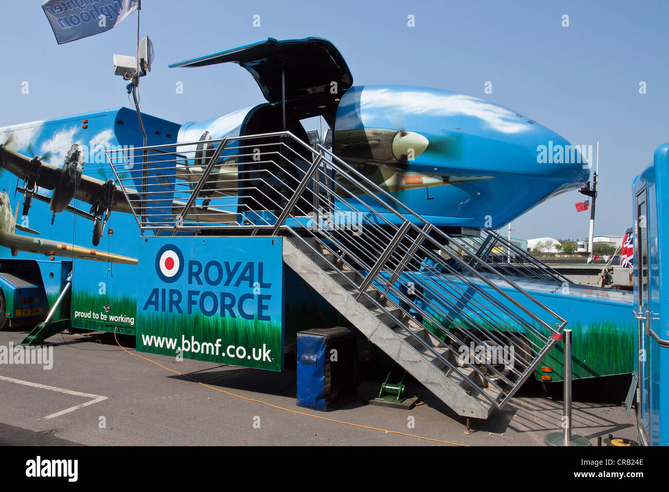 Royal Air Force RAF mobile Flight Simulator at Chatham Dockyard Kent ...