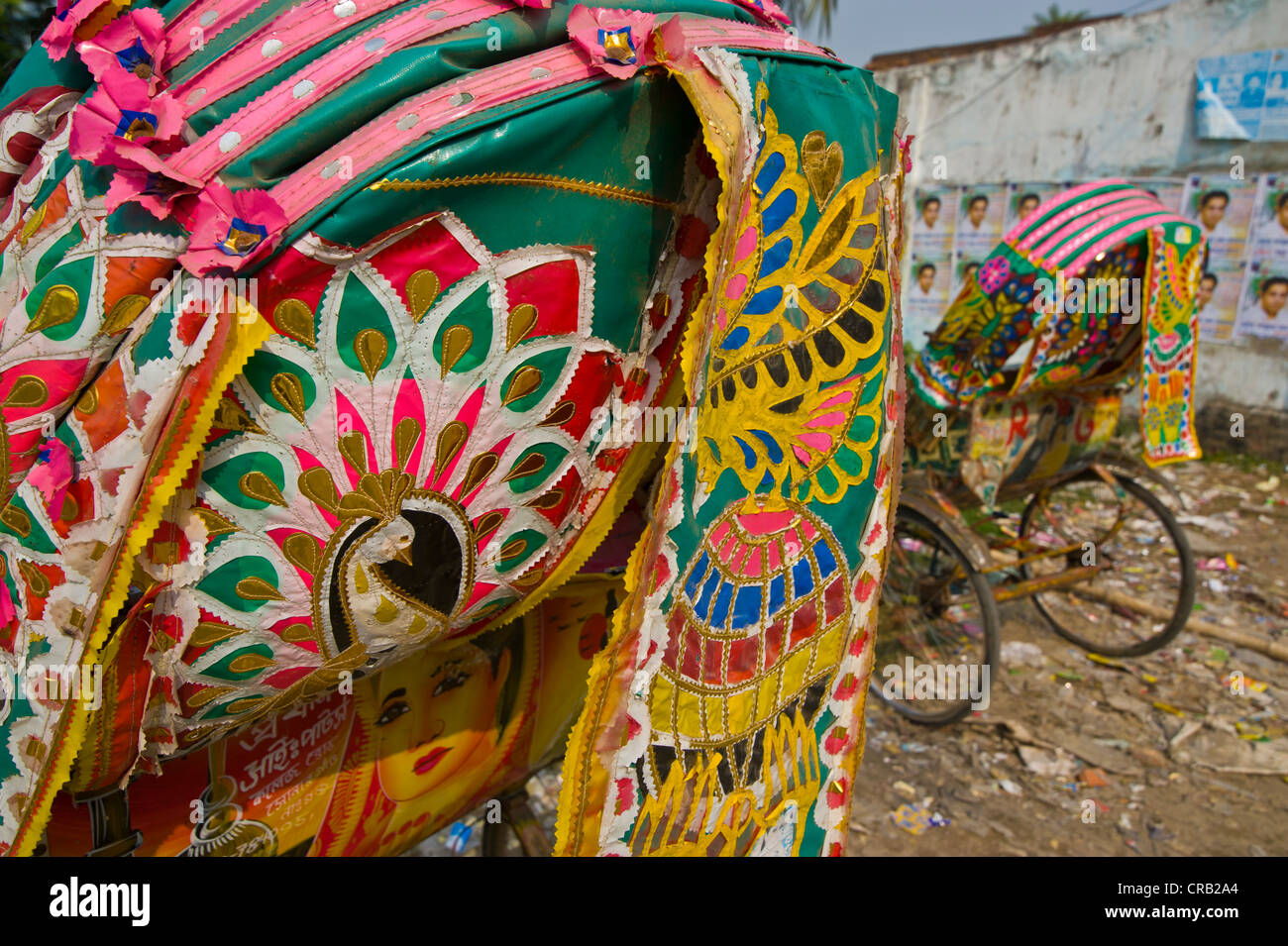 Decorated bicycle rickshaw hi-res stock photography and images - Alamy