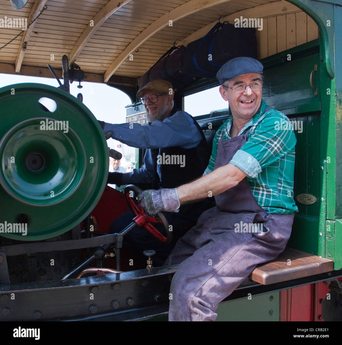 Steam Rally at Chatham Dockyard. Parade of steam traction engines ...