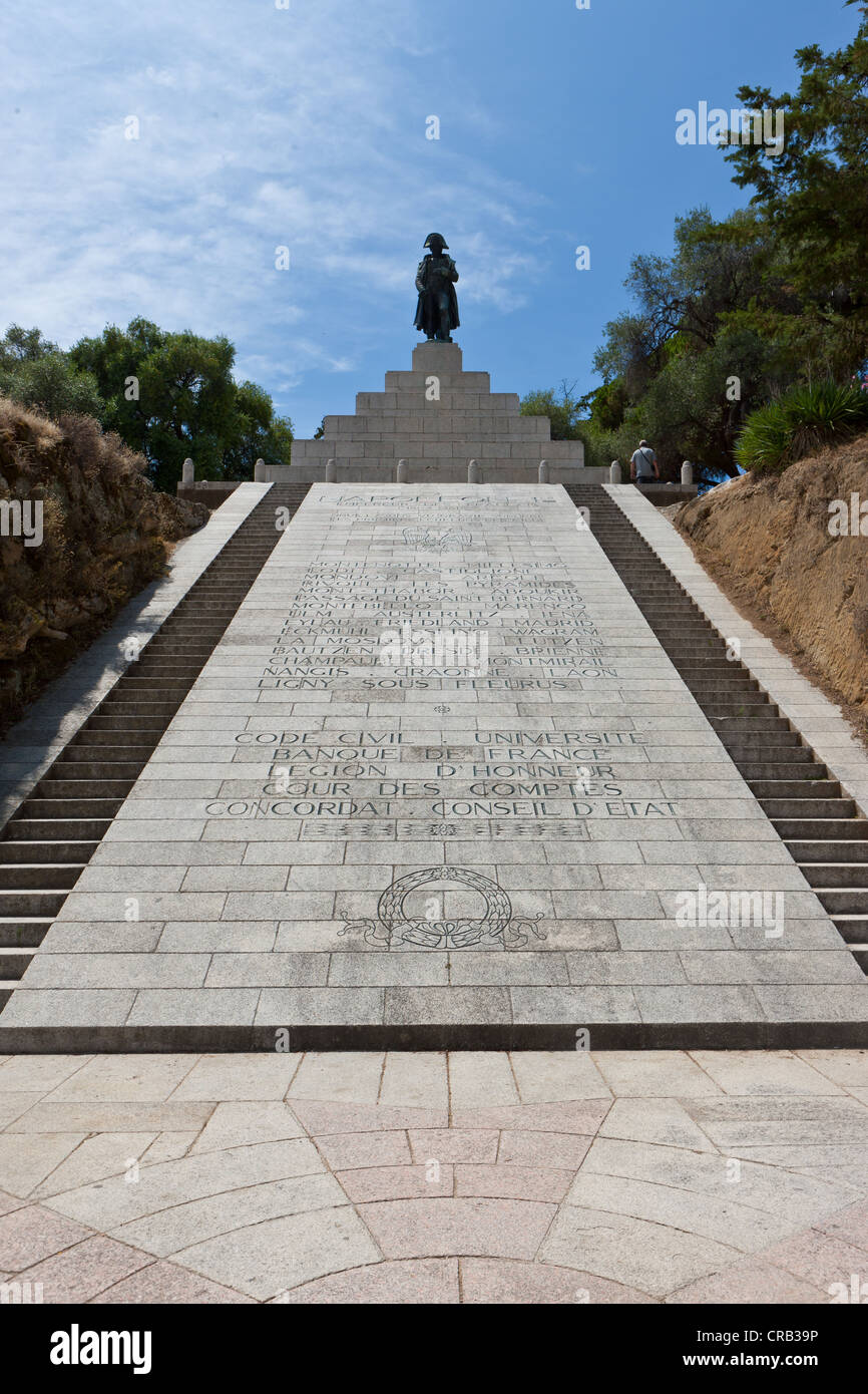 Monument to Napoleon Bonaparte, Napoleon I, Ajaccio, Corsica, France ...