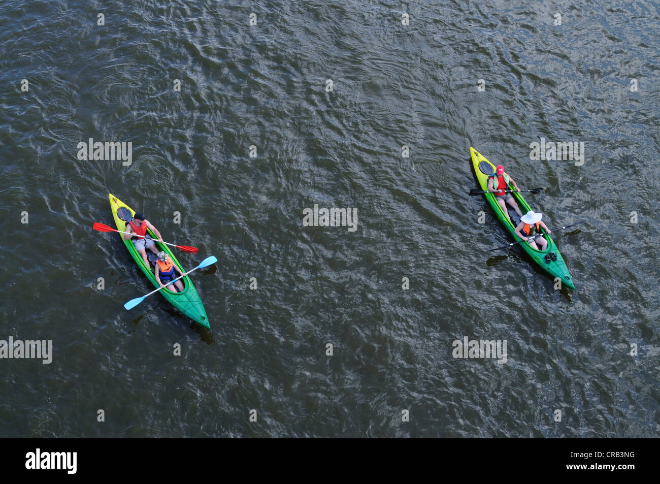 Kayaking in river Stock Photo - Alamy