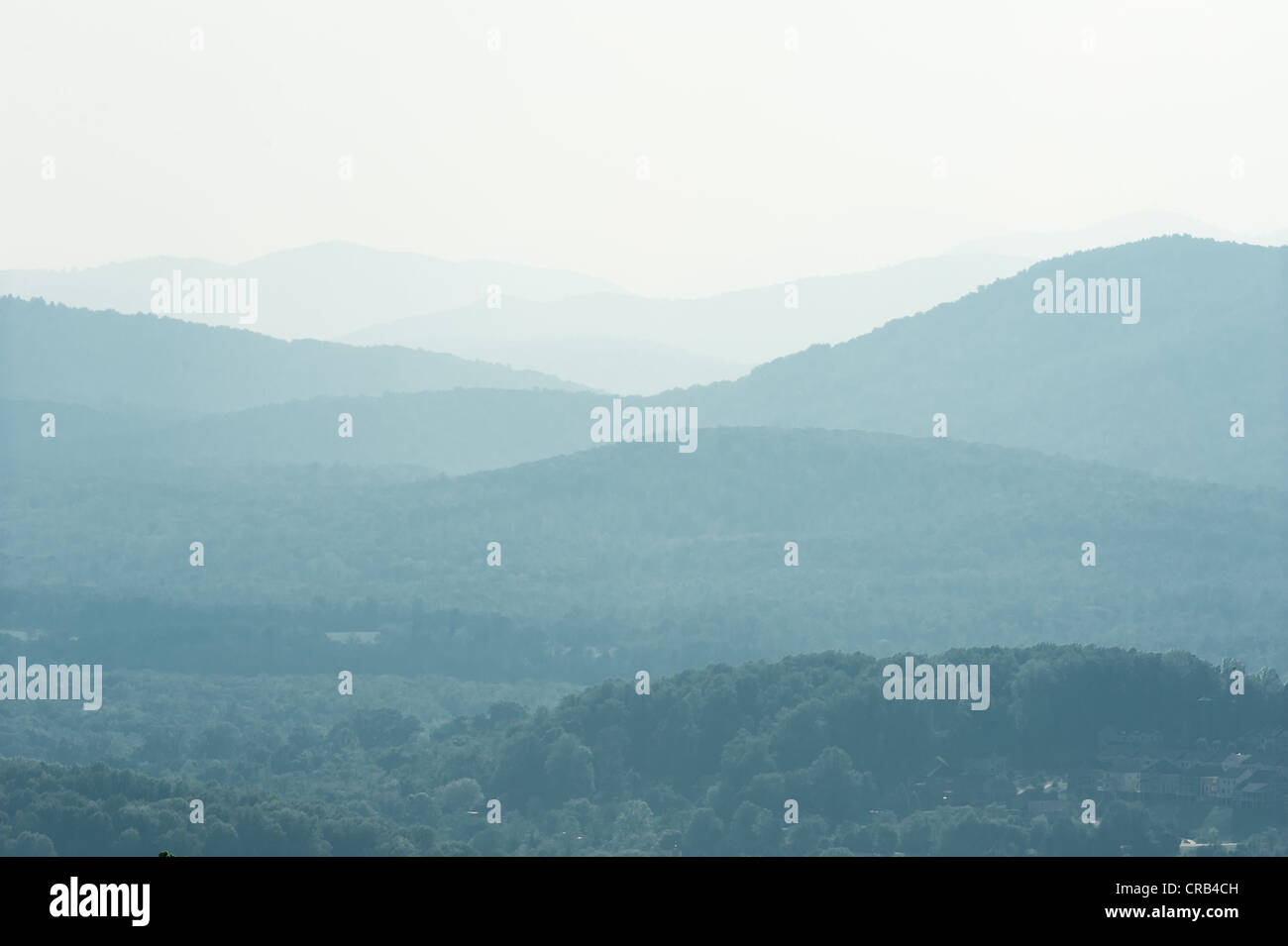 Misty mountain range in Charlottesville, Virginia Stock Photo - Alamy