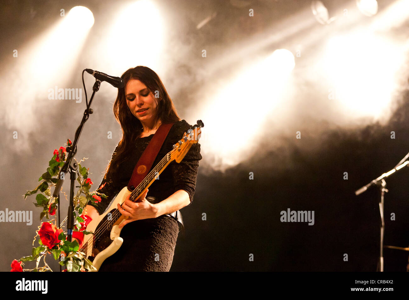 Muriel Rhyner, singer and bassist of the Swiss band Delilah, performing ...