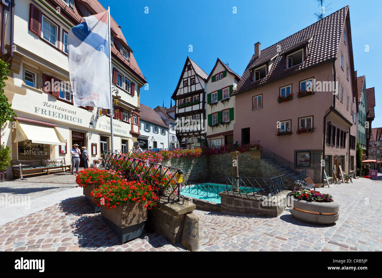 Franconian half-timbered buildings, historic town centre of Bad Wimpfen ...