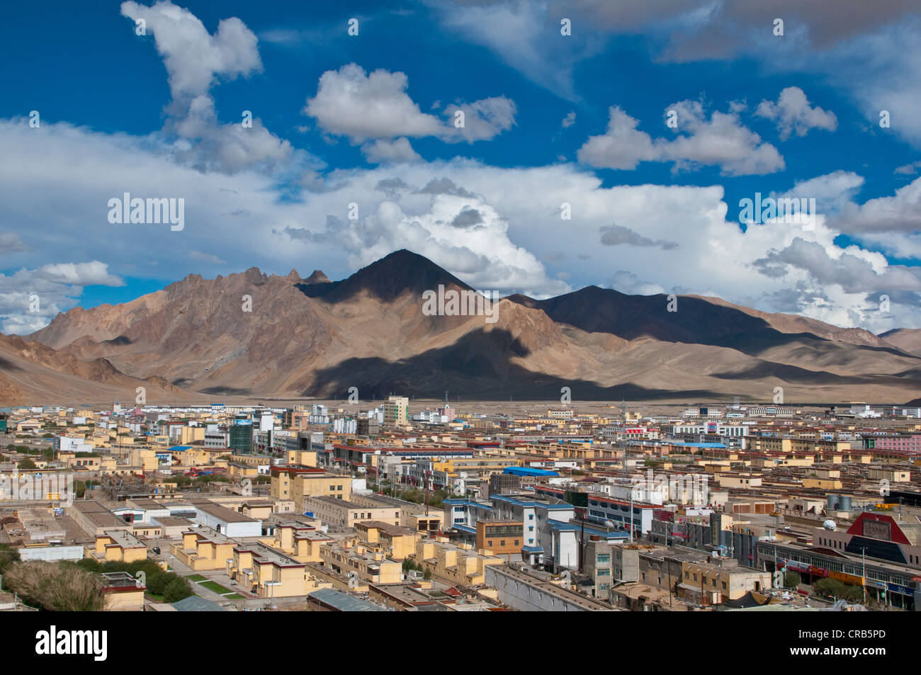 Town of Ali, Shiquanhe, most western city of Tibet, Asia Stock Photo ...