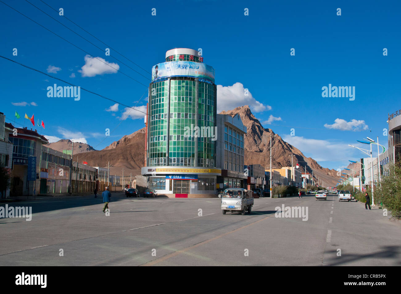 Town of Ali, Shiquanhe, most western city of Tibet, Asia Stock Photo ...