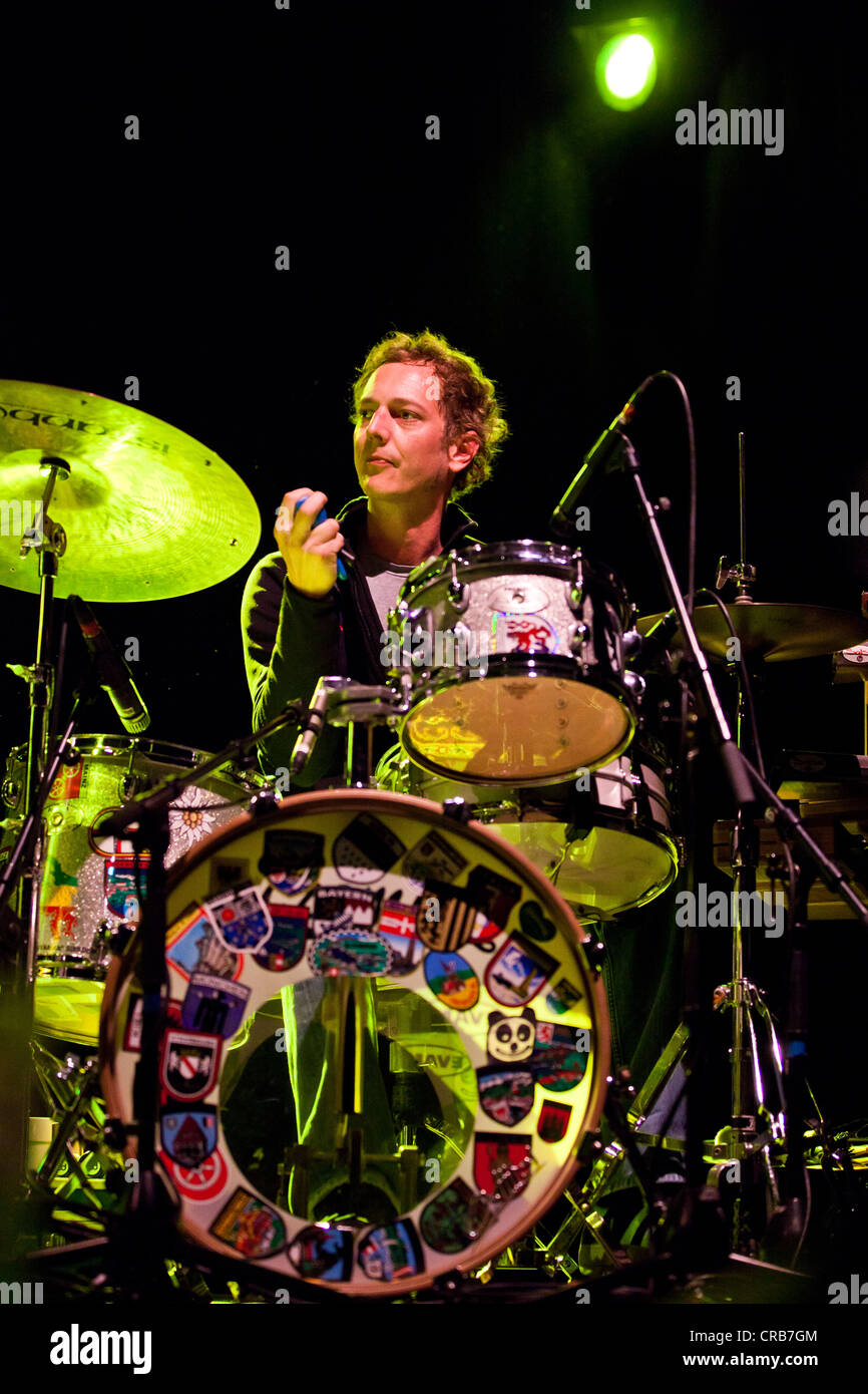 Stephen Hofer, drummer of the Bavarian-German singer-songwriter Hans ...
