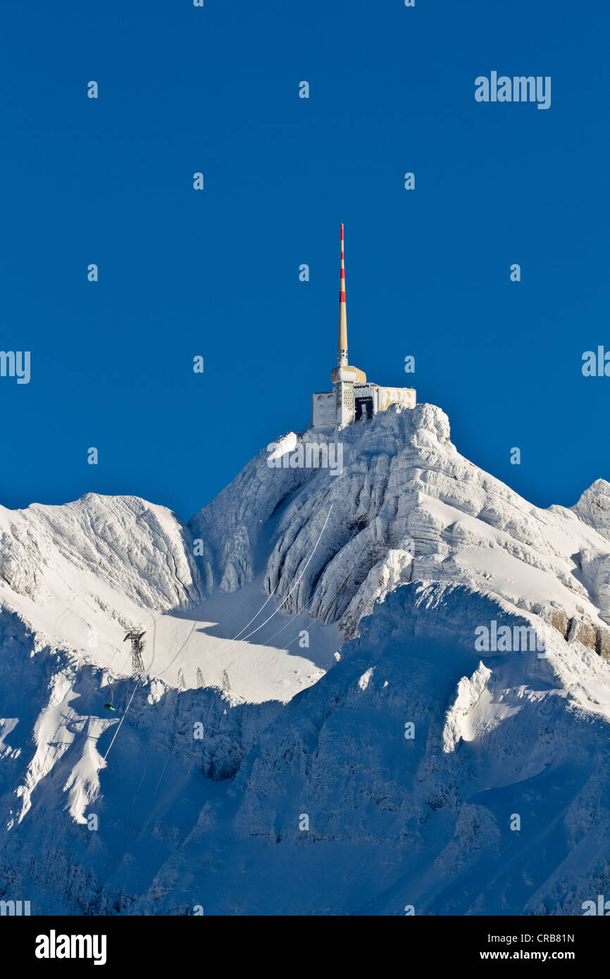 Summit of Saentis Mountain, Canton of St. Gallen, Switzerland, Europe ...