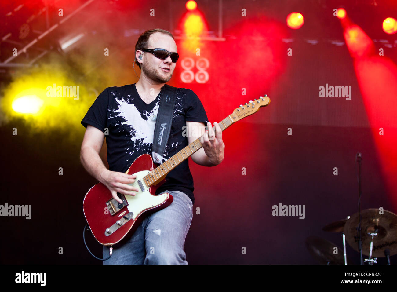 Henrik Oberbossel, guitarist of the German pop band Luxuslaerm ...