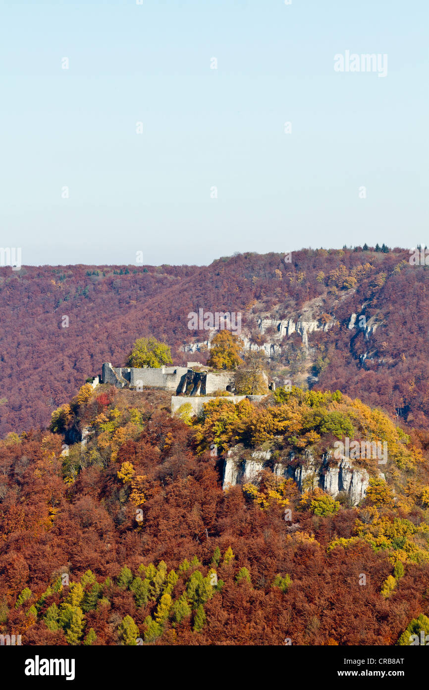 Burg Hohenurach castle ruins, Bad Urach, Swabian Alb, Reutlingen ...