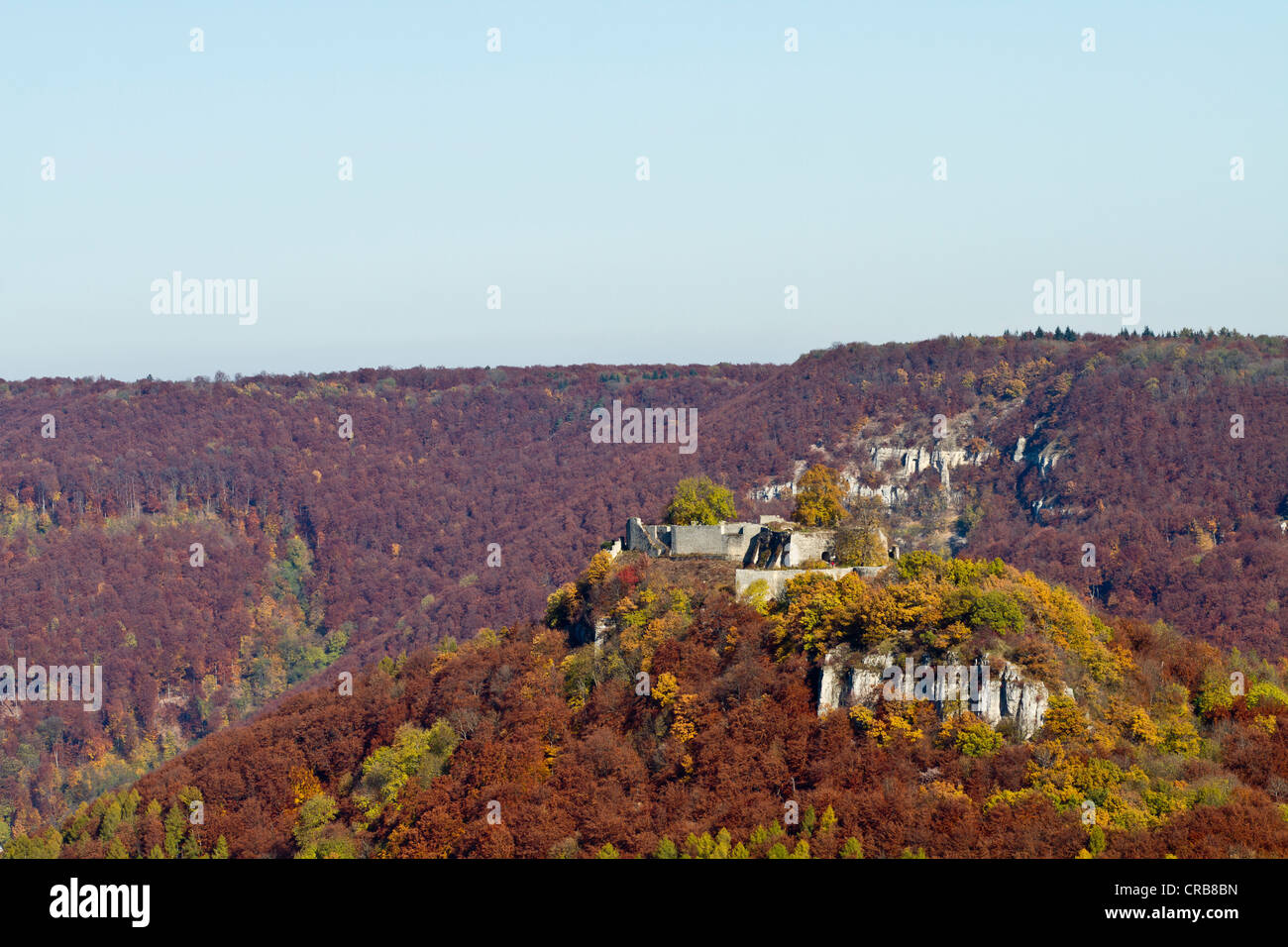 Burg Hohenurach castle ruins, Bad Urach, Swabian Alb, Reutlingen ...