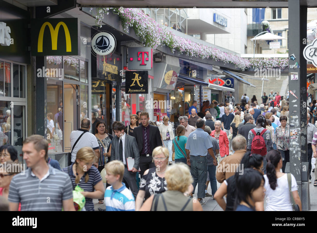 The Schulstrasse, also known as "eating street", pedestrian zone ...