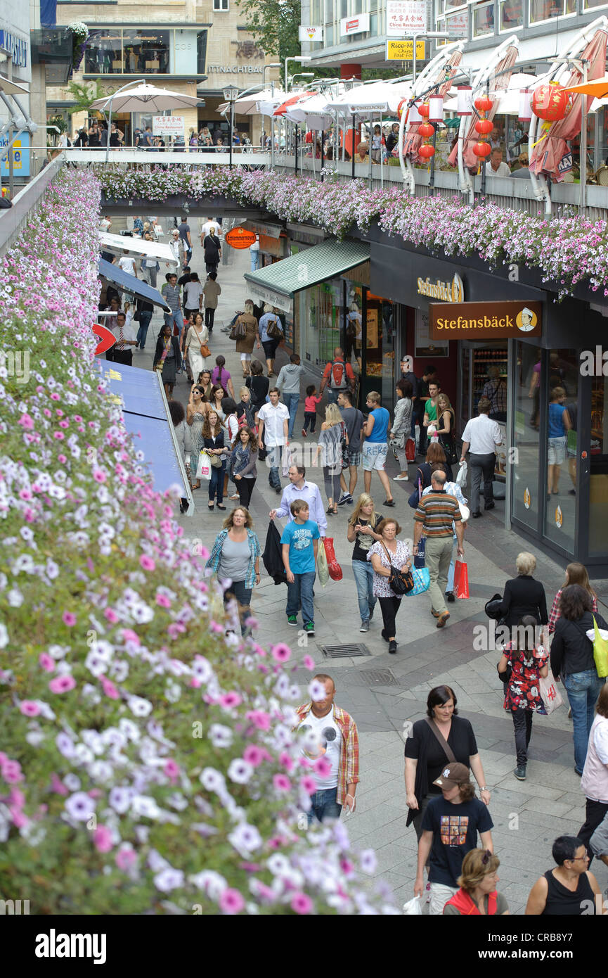 The Schulstrasse, also known as "eating street", pedestrian zone ...
