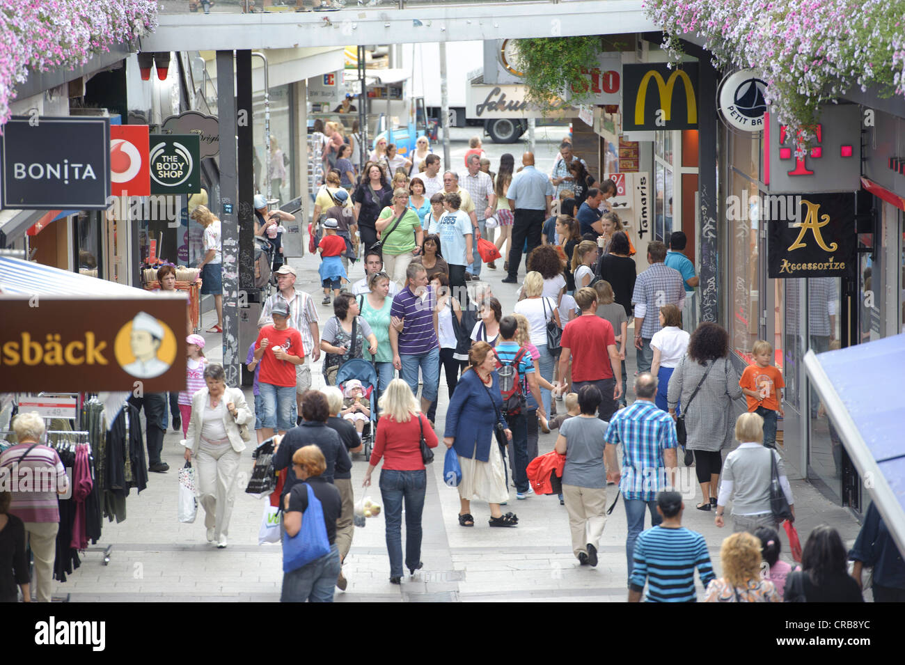 The Schulstrasse, also known as "eating street", pedestrian zone ...