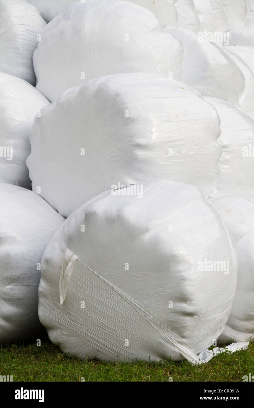 Round bale wrapping hi-res stock photography and images - Alamy