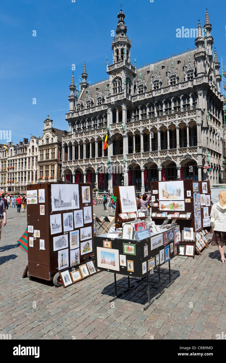 City Museum and Guild Halls on Grote Markt square, Grand Place, UNESCO ...