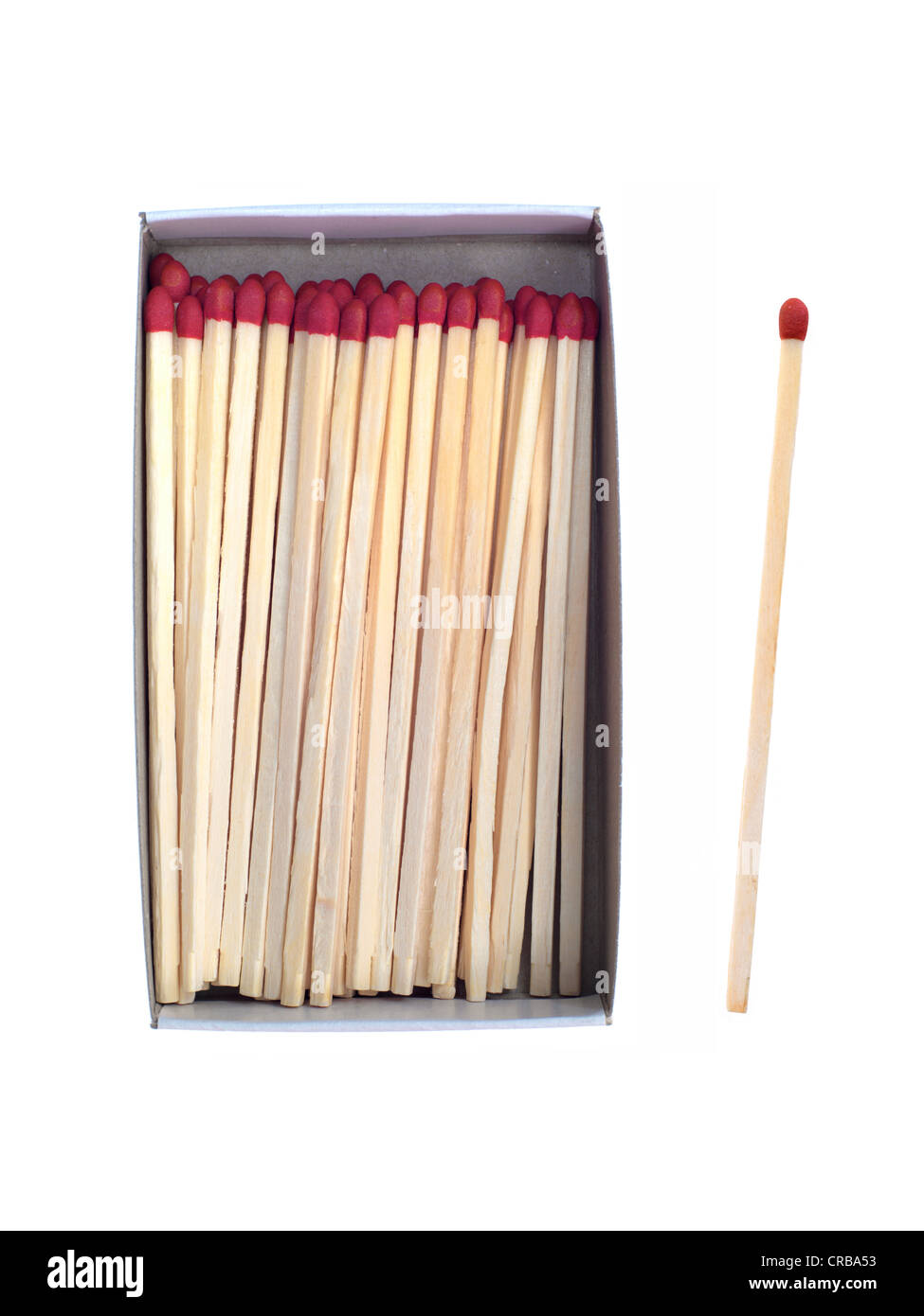 Wooden matches isolated against a white background Stock Photo - Alamy