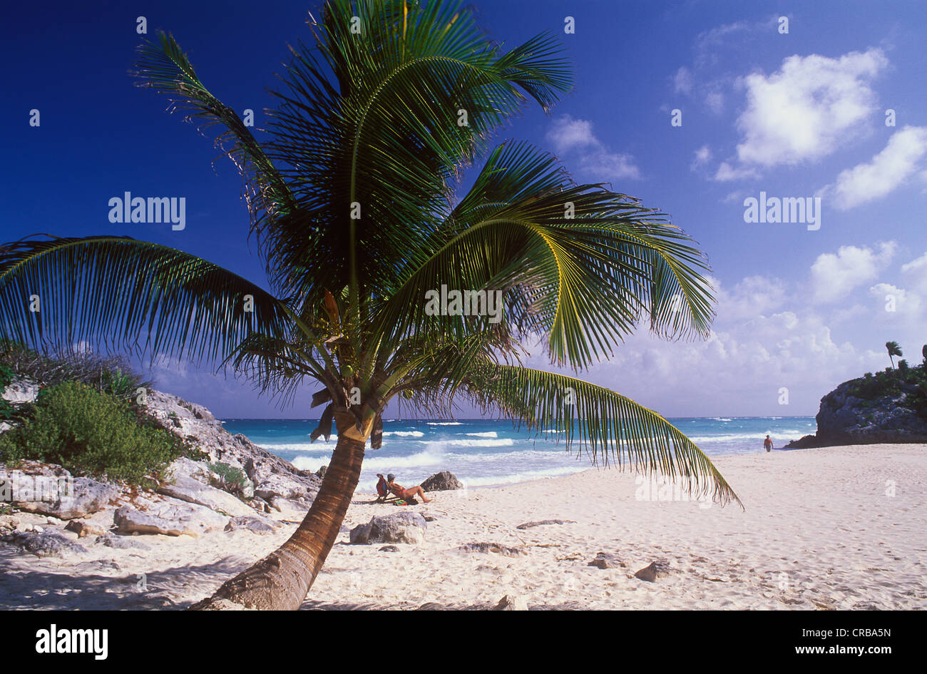 Caribbean beach of Boca Paila, Quintana Roo, Yucatan Peninsula, Mexico ...