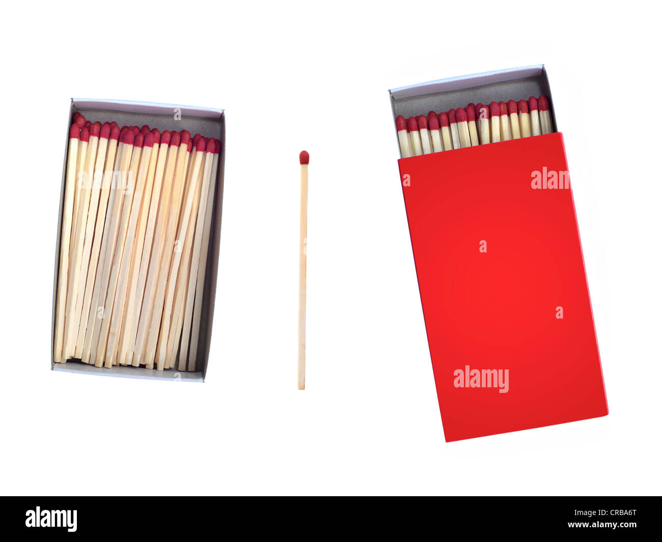 Wooden matches isolated against a white background Stock Photo - Alamy