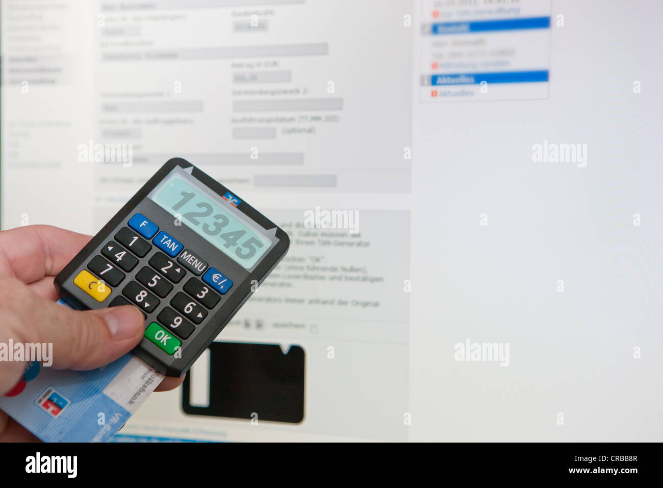 Banking business, money transfer with the Smart Tan-plus method, Tan ...