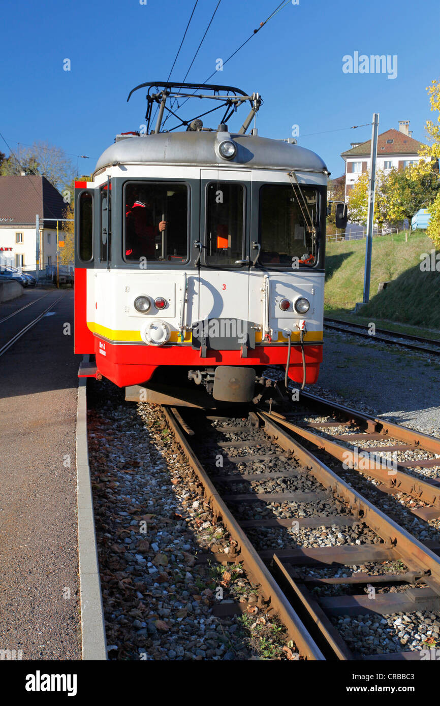Les Brenets, narrow gauge railway, Le Locle, Neuchatel, Switzerland ...