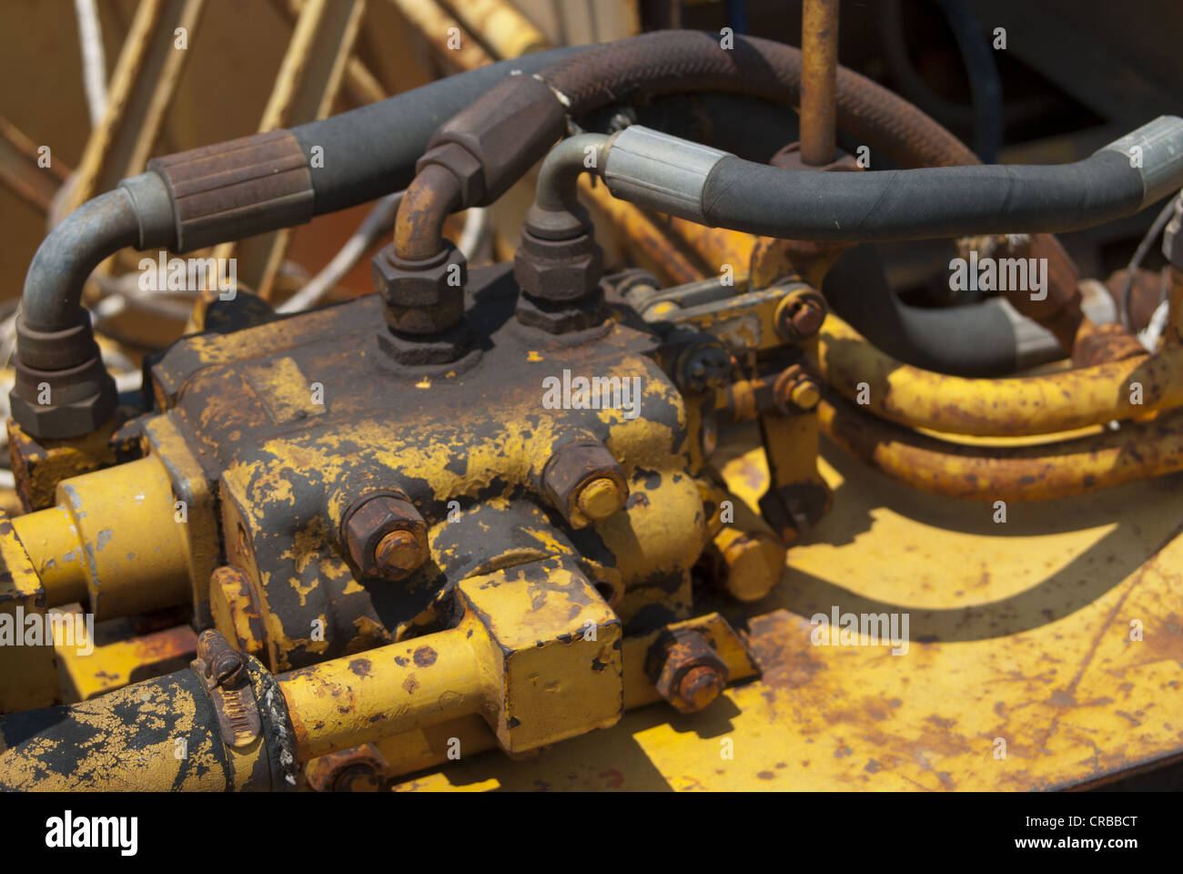an old motor of an agricultural tractor Stock Photo - Alamy