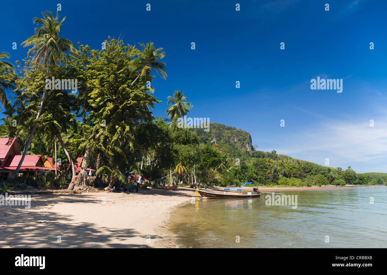 Longtail boat on the beach of ko muk hi-res stock photography and ...