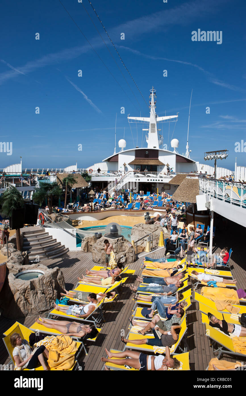 Sun deck of the Aida Club Cruiser, Corsica, France, Europe - Attention ...