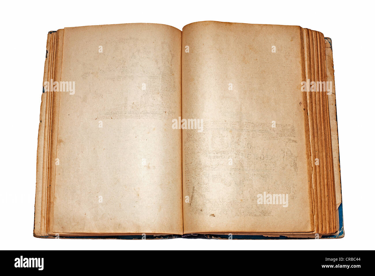an old open book on white background Stock Photo - Alamy
