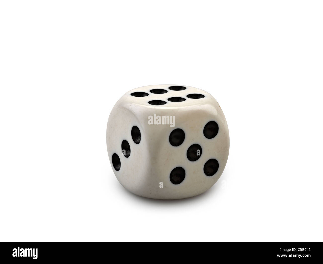 Old and used dice isolated on white background Stock Photo - Alamy