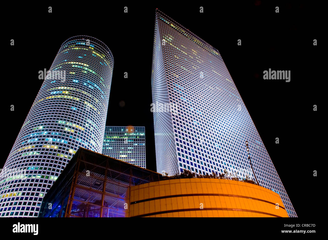 The Azrieli towers at night , Tel Aviv Israel Stock Photo - Alamy