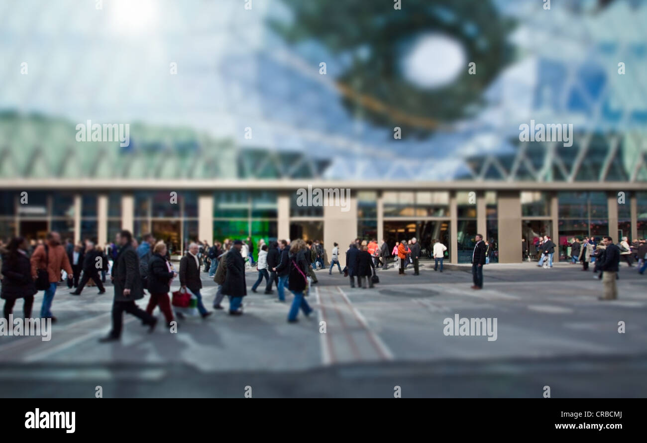 Shoppers on the Zeil, My Zeil mall on the Zeil, miniature view, tilt ...
