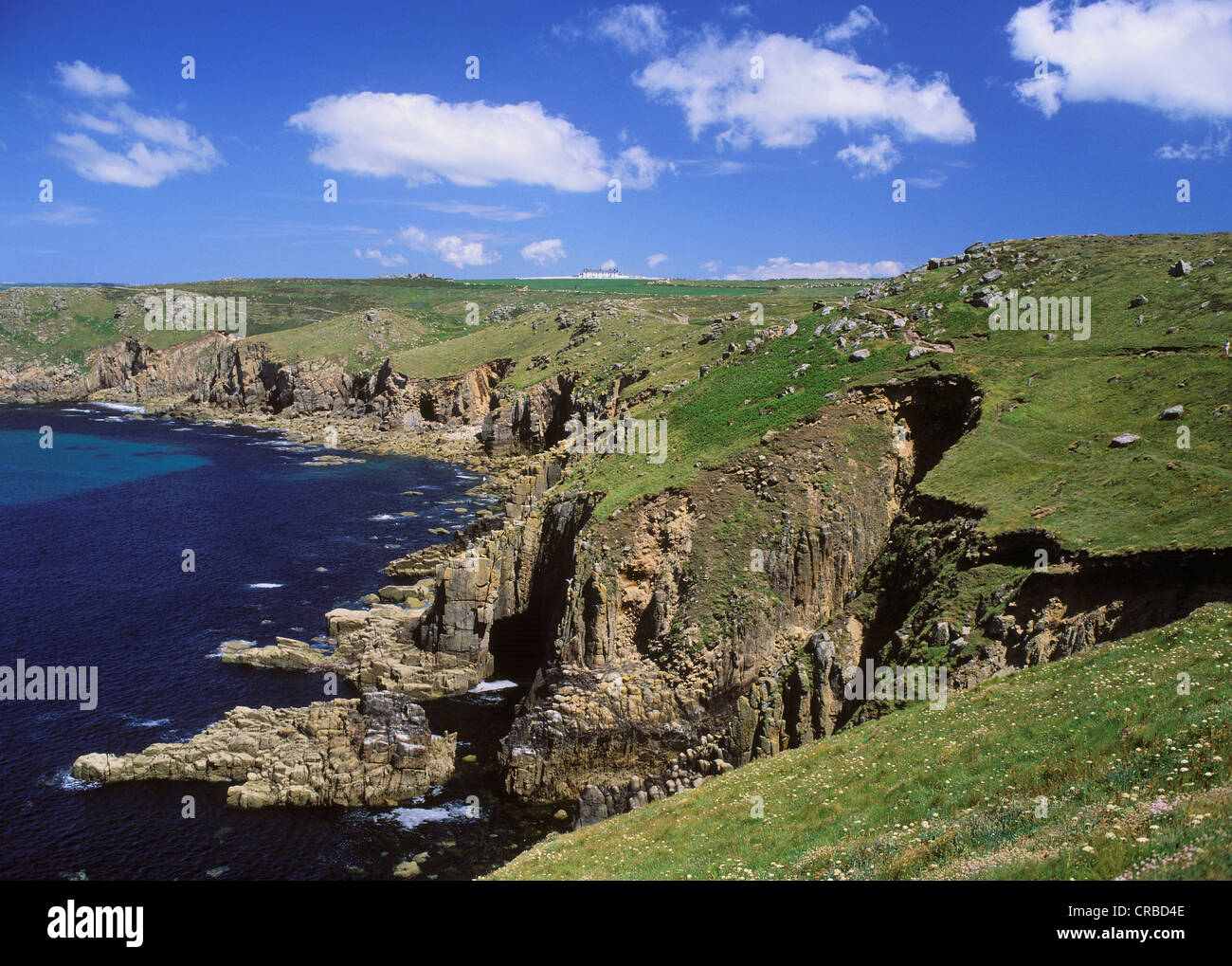Cliff, Land’s End, Cornwall, England, United Kingdom, Europe Stock ...