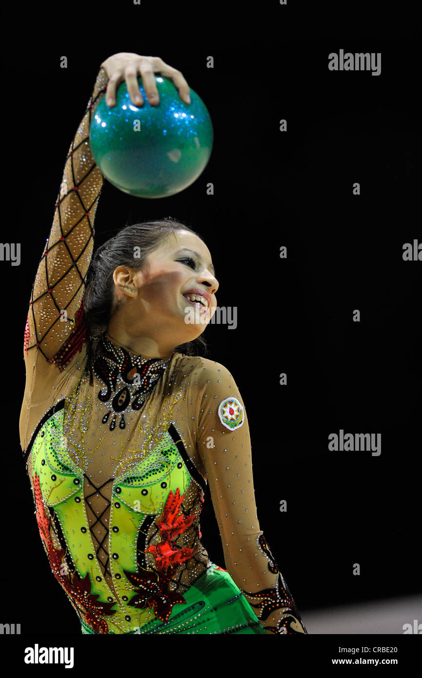 Samira Mustafayeva, AZE, with a ball, Rhythmic Gymnastics Grand-Prix ...