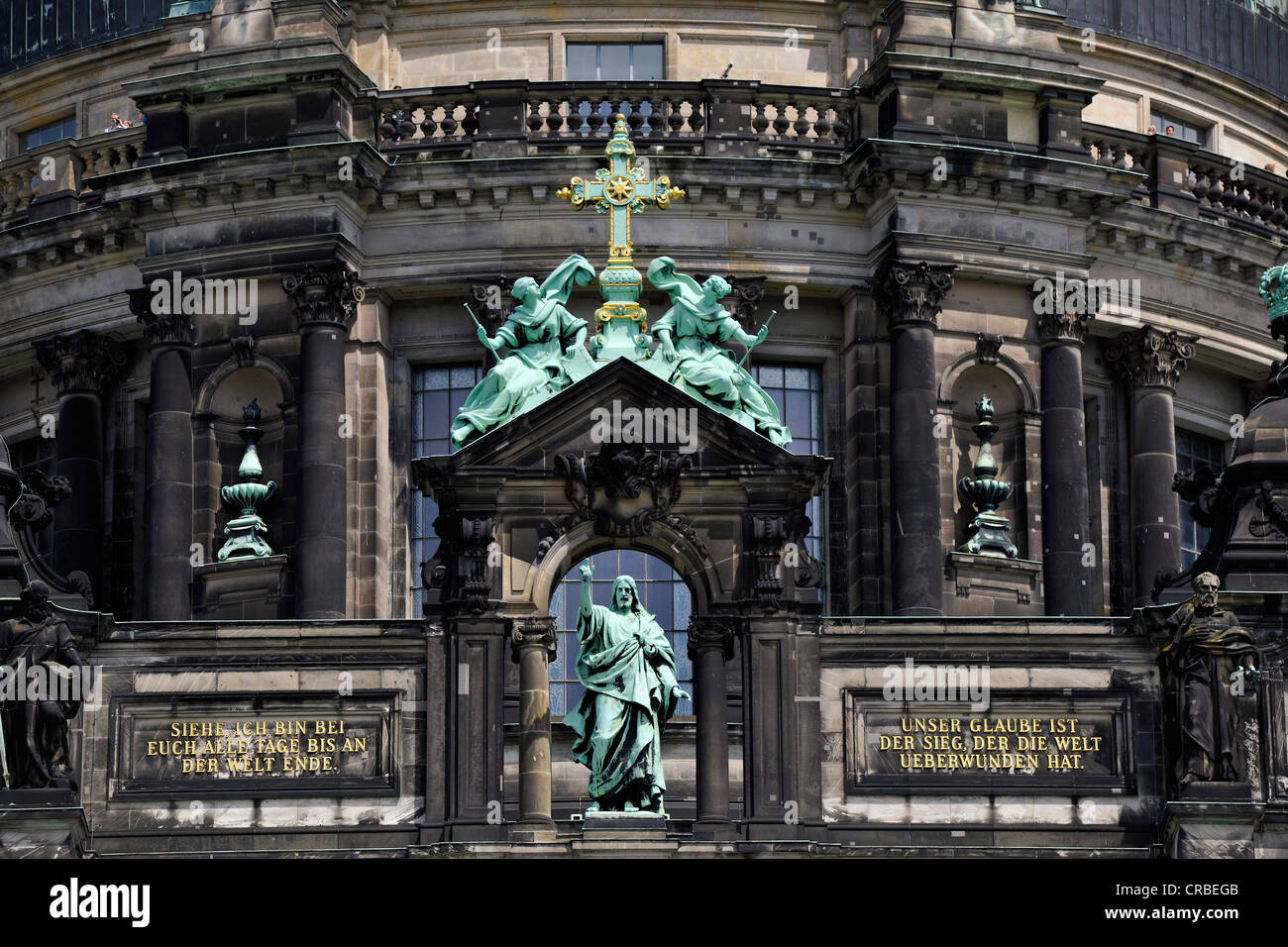 Partial view of Berlin Cathedral, Domkirche church, Museum Island, a ...