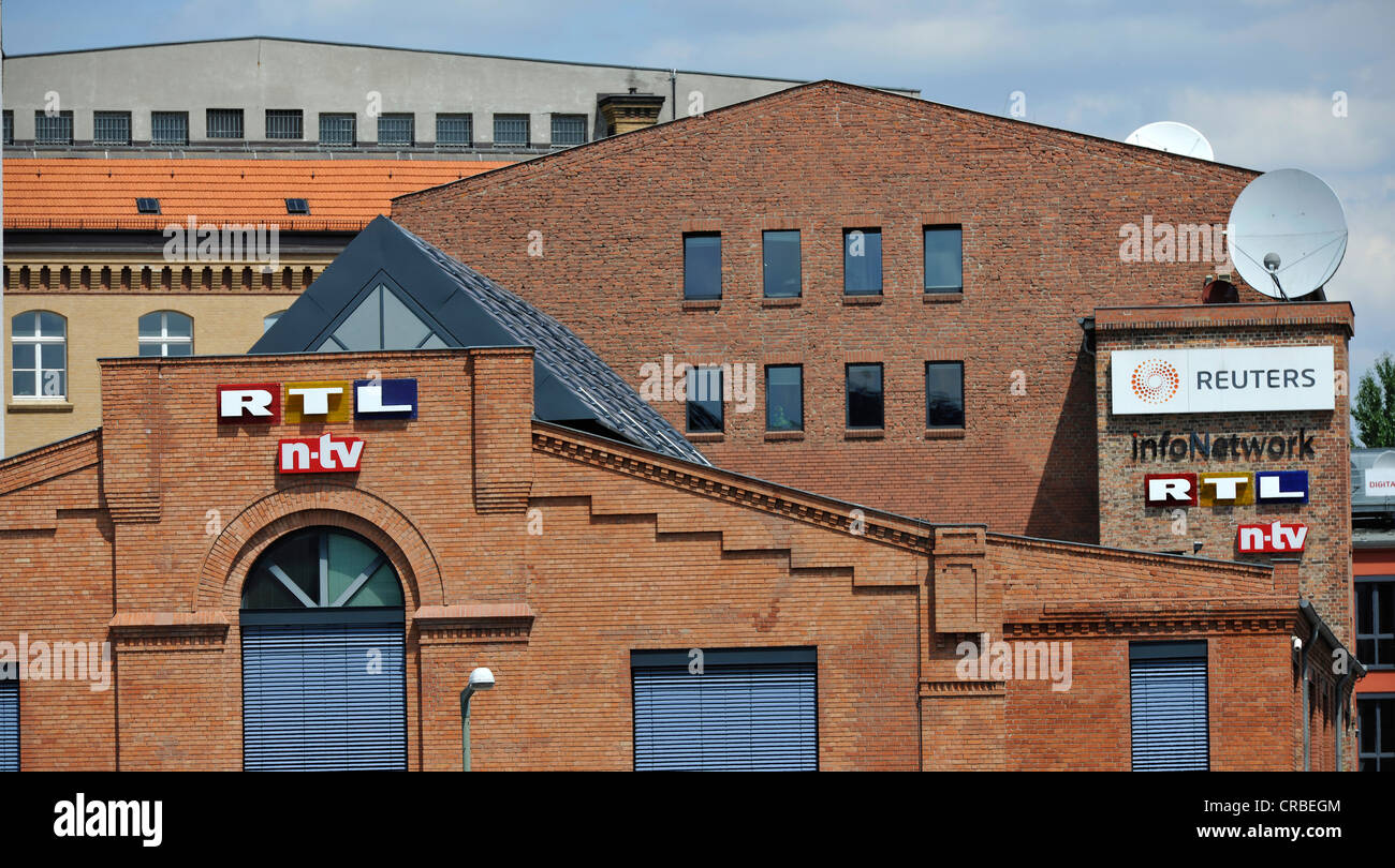 Television studios of RTL, n-tv, Reuters, infoNetwork, Reichstagufer ...