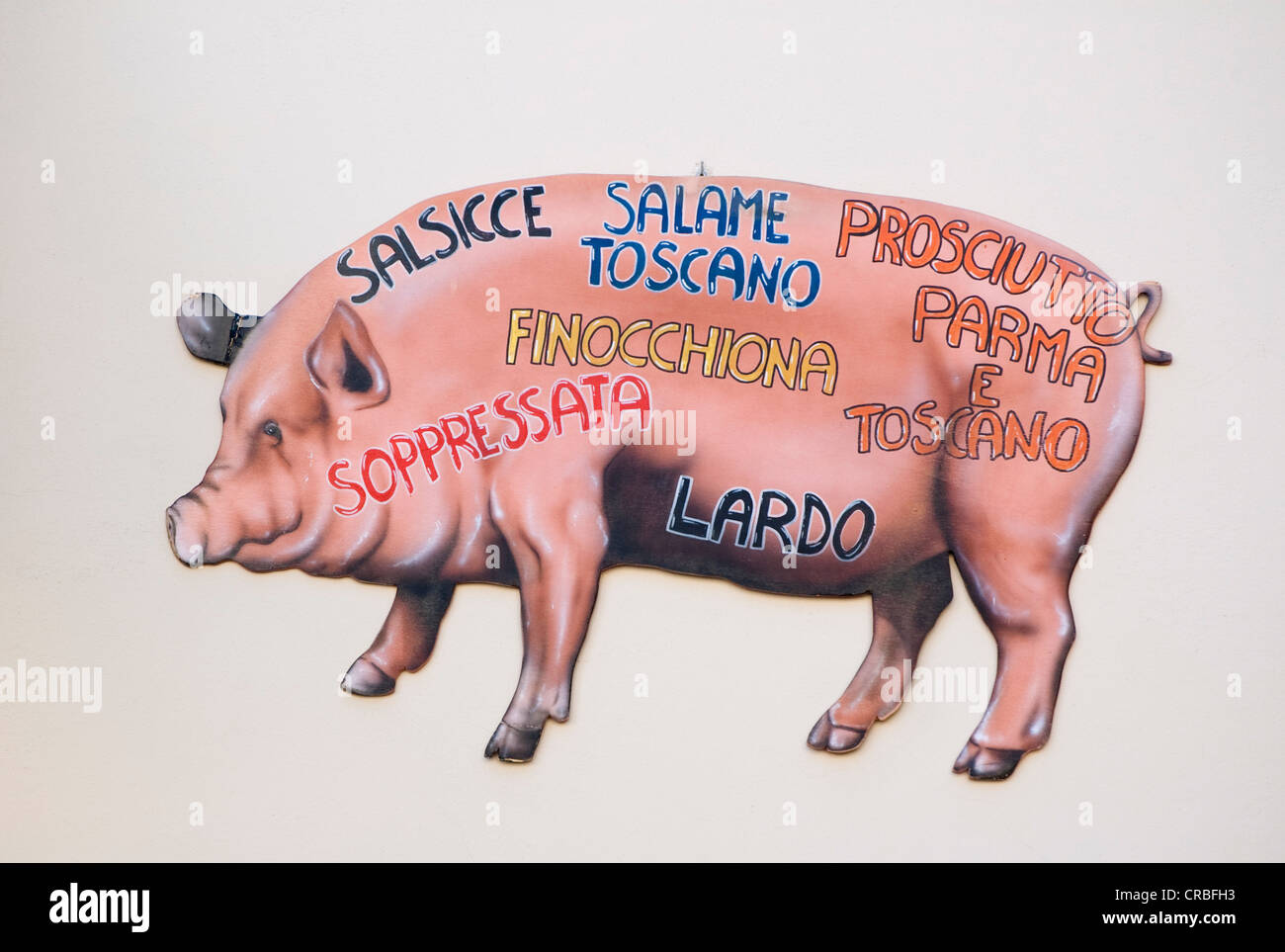 Pig as a billboard, Enoteca 'da Carlino, delicatessen, Pietrasanta ...