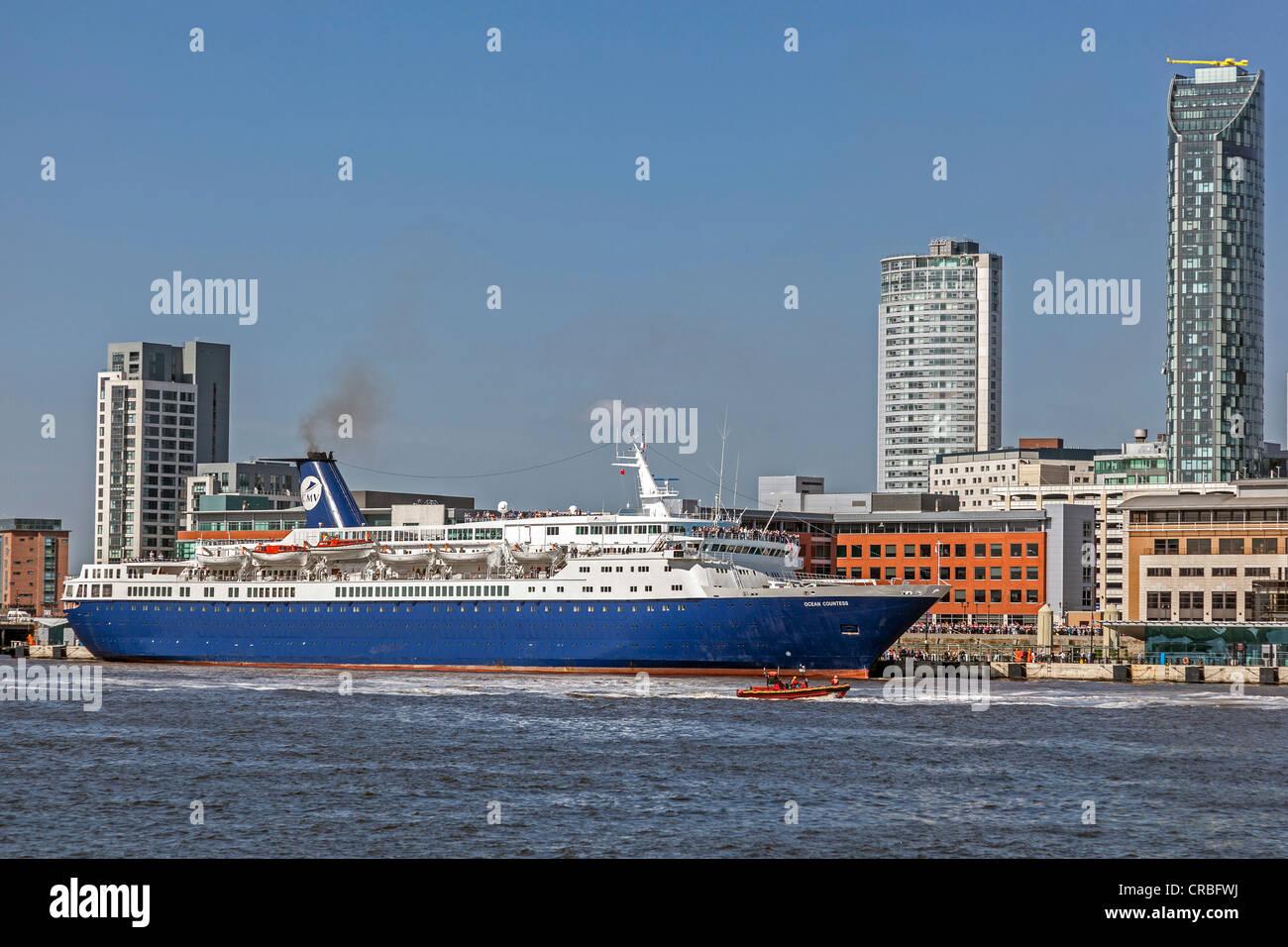 The cruise ship Ocean Countess leaves Liverpool on the first turnaround ...
