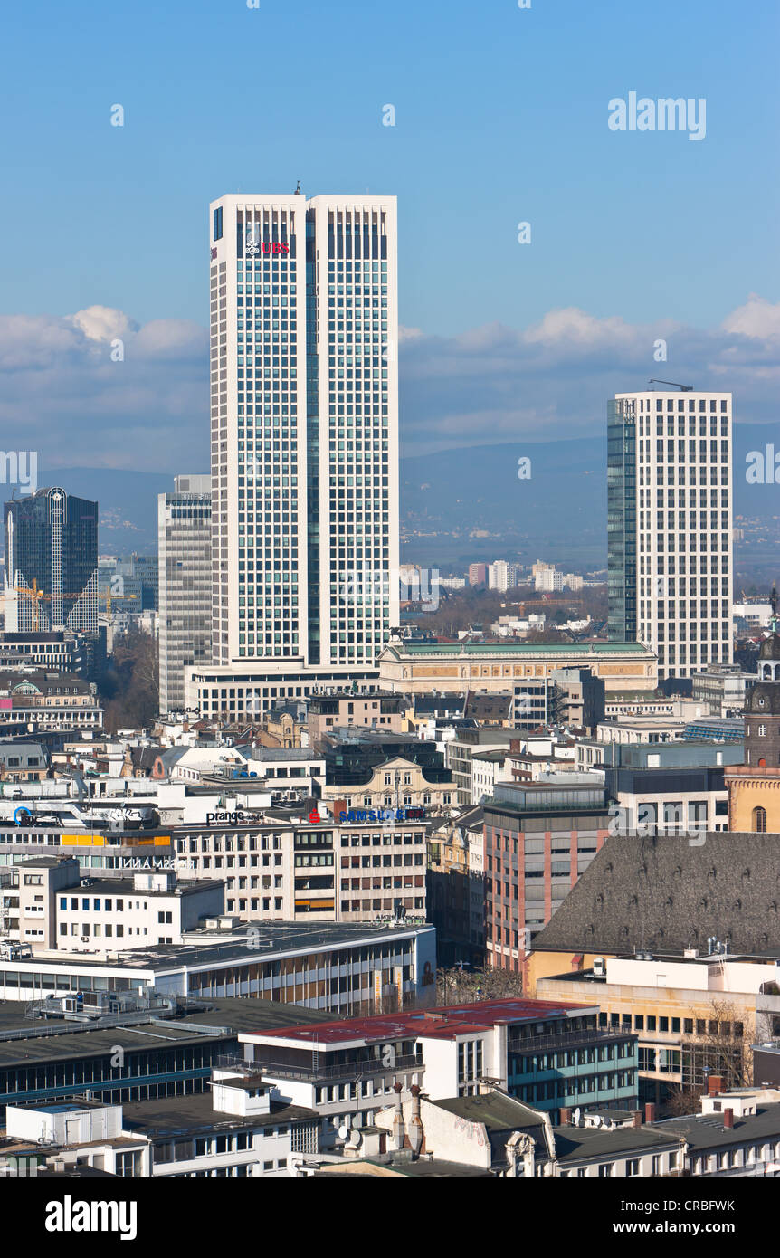 View of Opernturm tower, Frankfurt am Main, Hesse, Germany, Europe ...