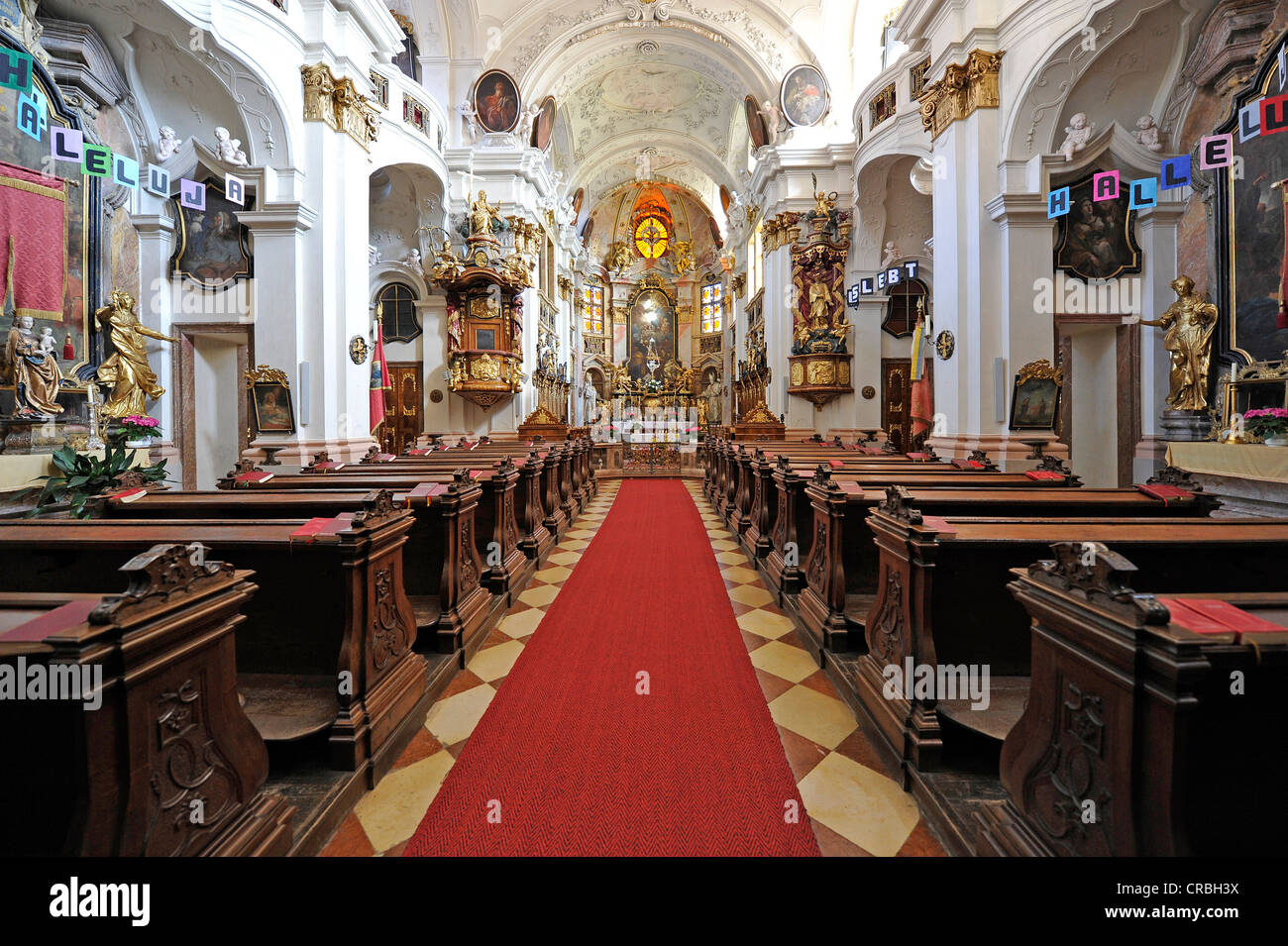 High altar with the high altar painting, choir, abbey church ...