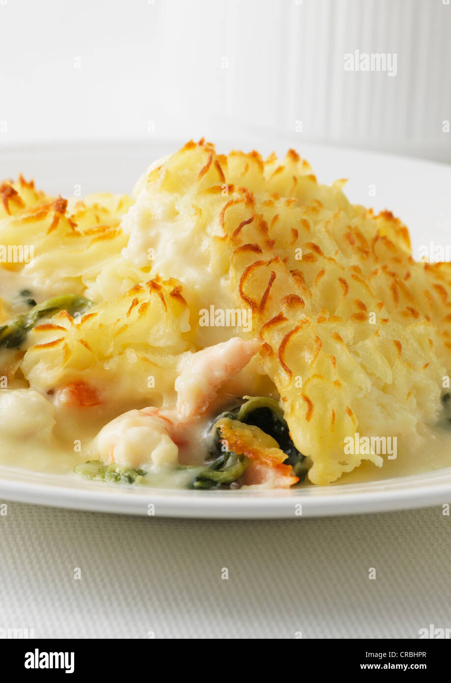 Image of fish potato pie hi-res stock photography and images - Alamy