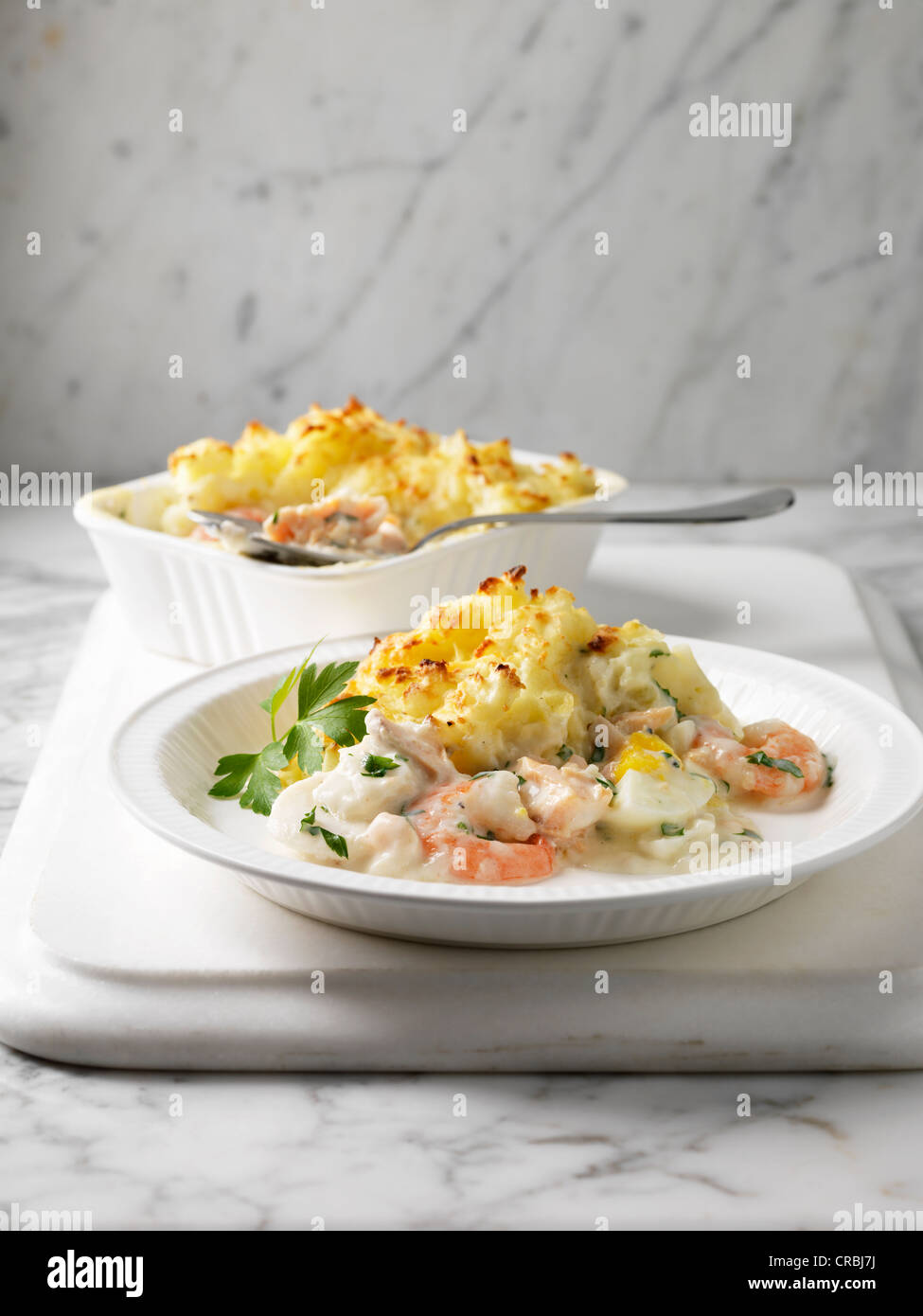 Image of fish potato pie hi-res stock photography and images - Alamy